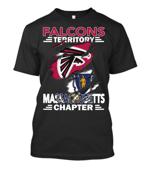 Falcons Territory Massachusetts Chapter Logo With State Flag Incorporation T-Shirt