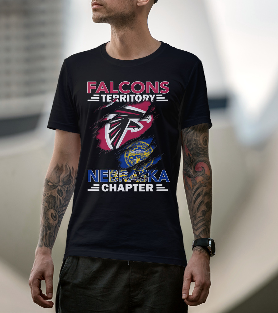 Falcons Territory Nebraska Chapter State Flag T-Shirt
