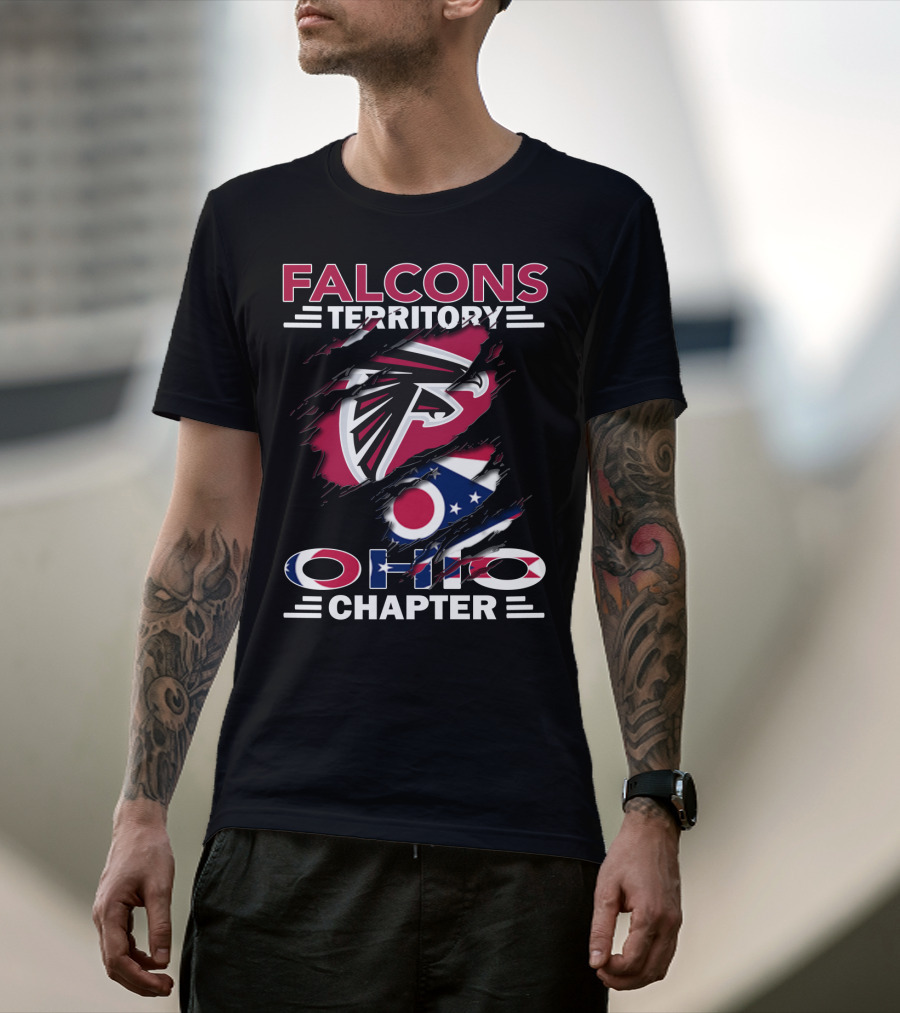 Falcons Territory Ohio Chapter Flag And Logo Integration T-Shirt