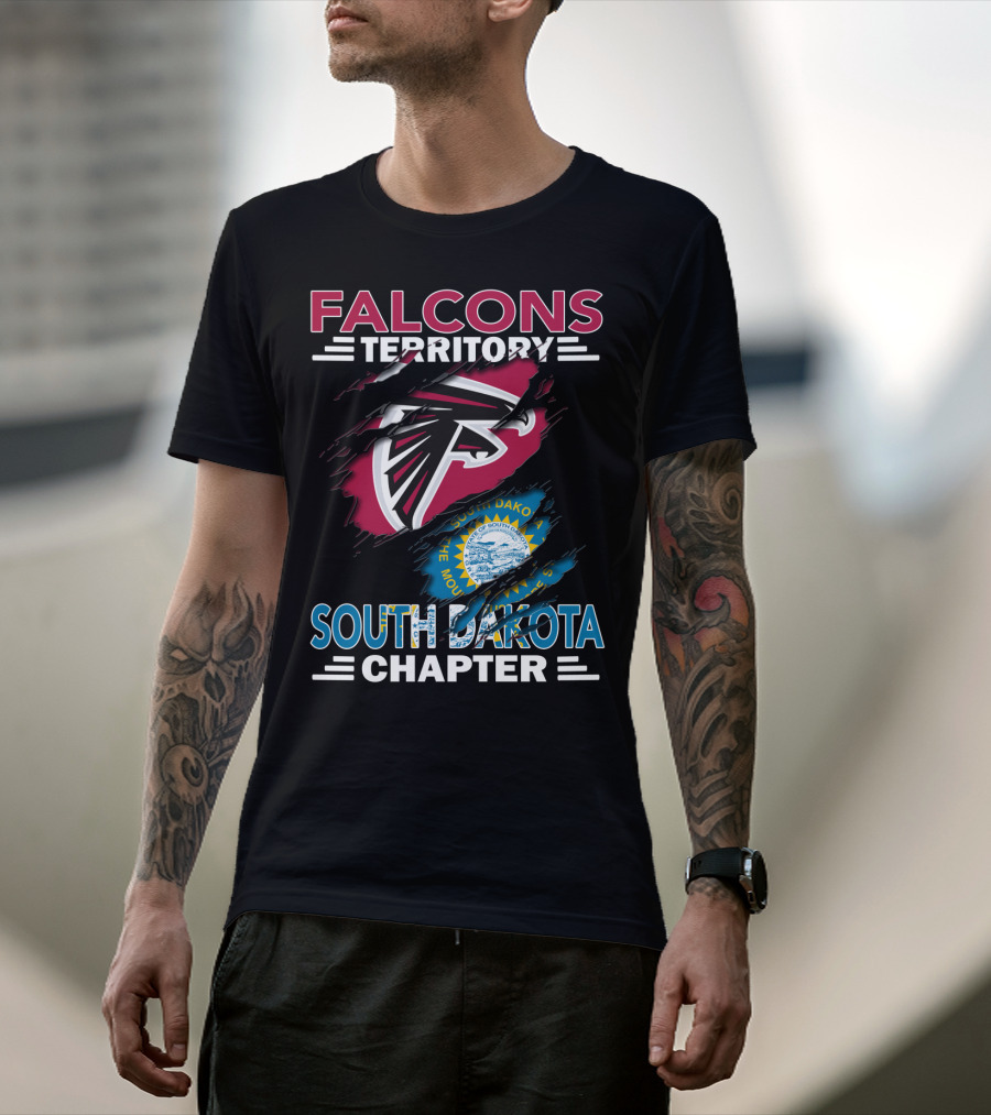 Falcons Territory South Dakota Chapter State Seal Football Fandom T-Shirt