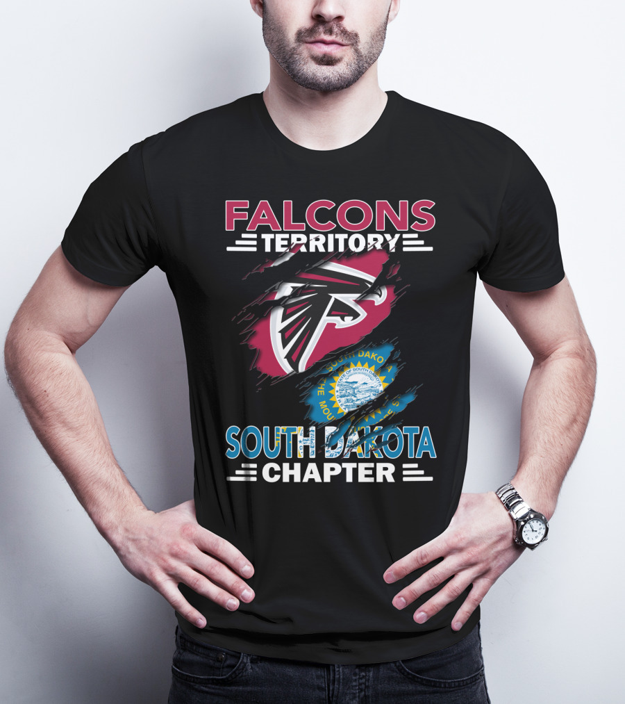 Falcons Territory South Dakota Chapter State Seal Football Fandom T-Shirt