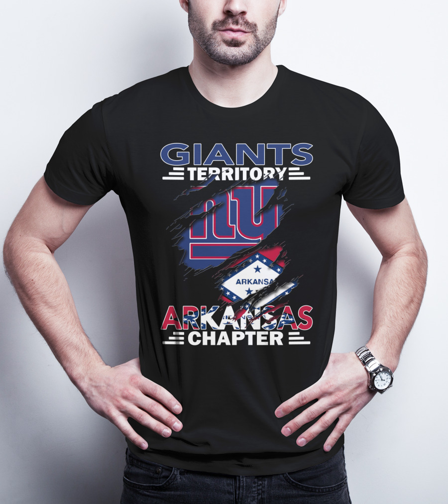Giants Territory Arkansas Chapter NY Giants Logo Flag T-Shirt