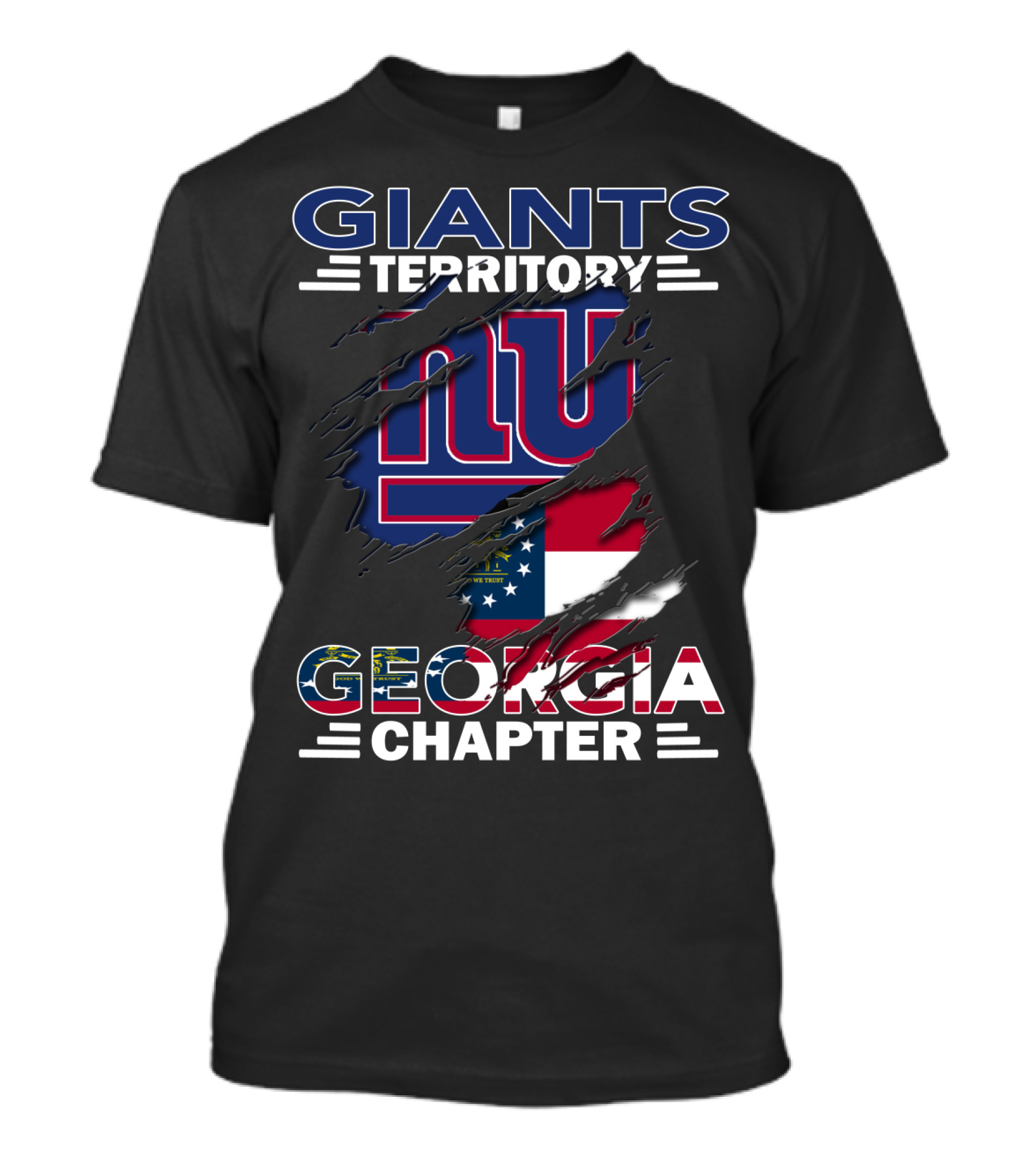 Giants Territory NY Logo Georgia Flag Chapter T-Shirt