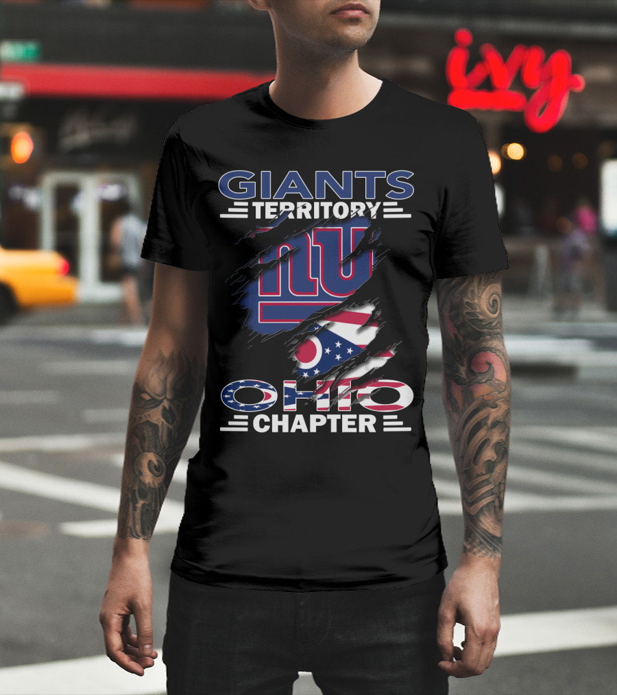 Giants Territory New York Ohio Chapter American Flag Elements T-Shirt