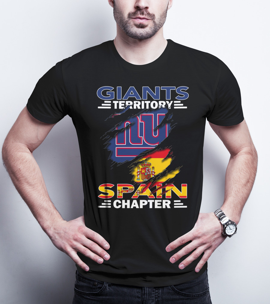 GIANTS TERRITORY SPAIN CHAPTER NY LOGO FLAG T-Shirt