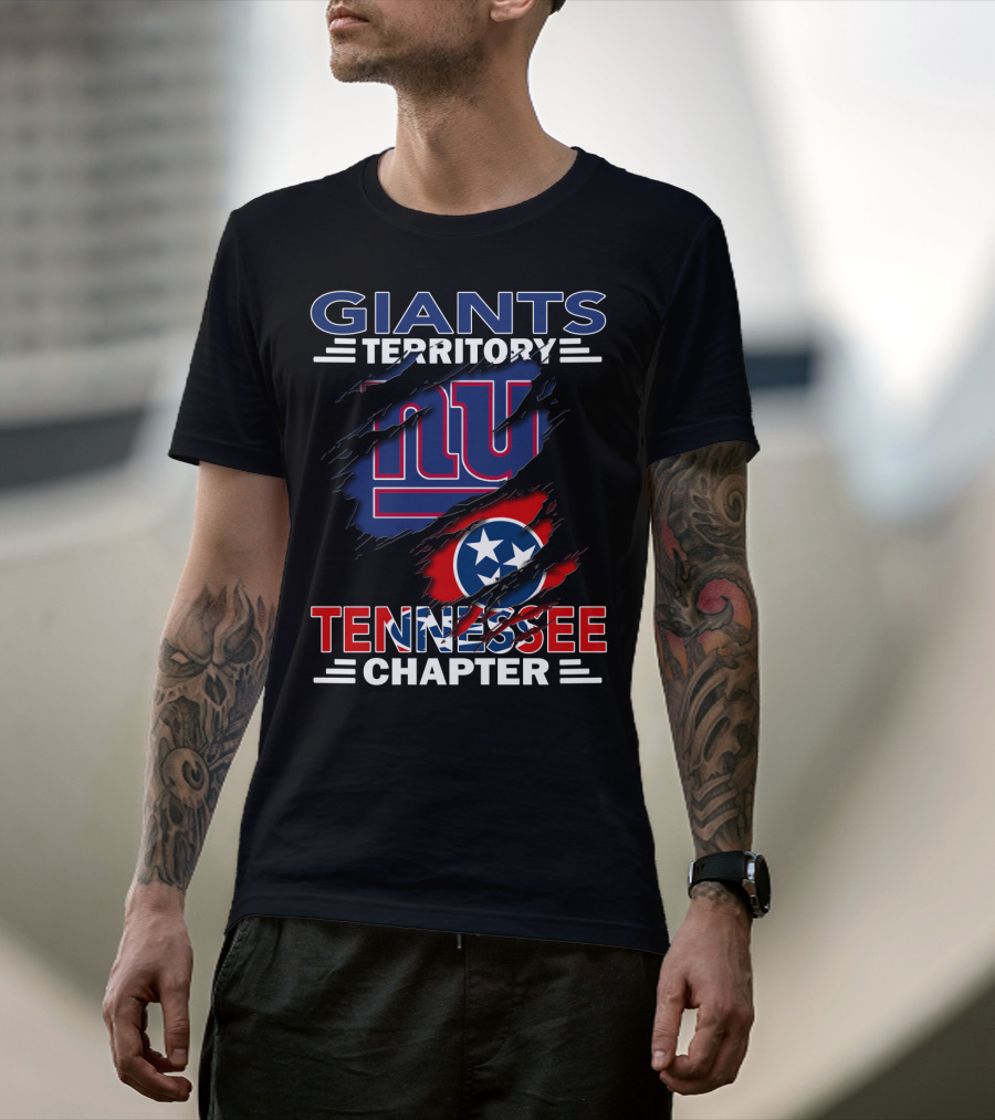 Giants Territory Tennessee Chapter NY Giants Tennessee Flag T-Shirt