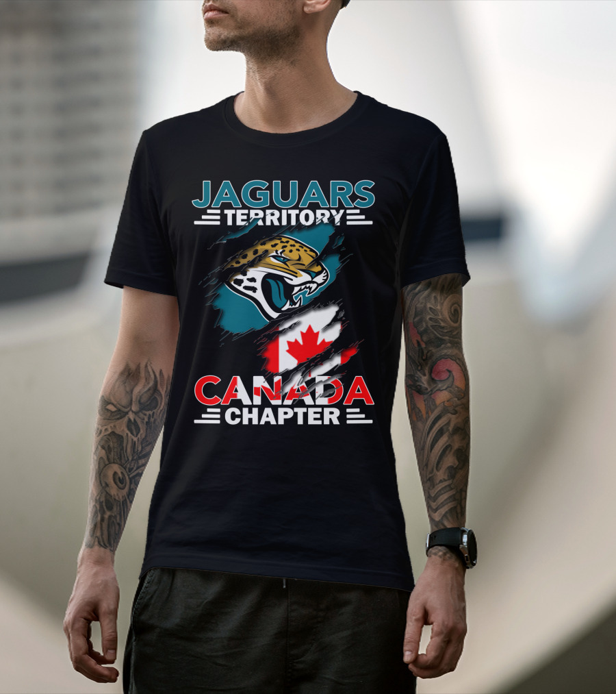 Jaguars Territory Canada Chapter With Jaguar And Canadian Flag Elements T-Shirt