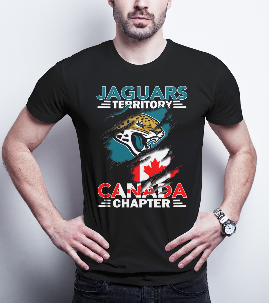 Jaguars Territory Canada Chapter With Jaguar And Canadian Flag Elements T-Shirt