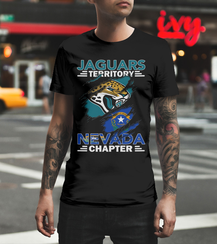 Jaguars Territory Nevada Chapter Battle Born Flag Emblem T-Shirt