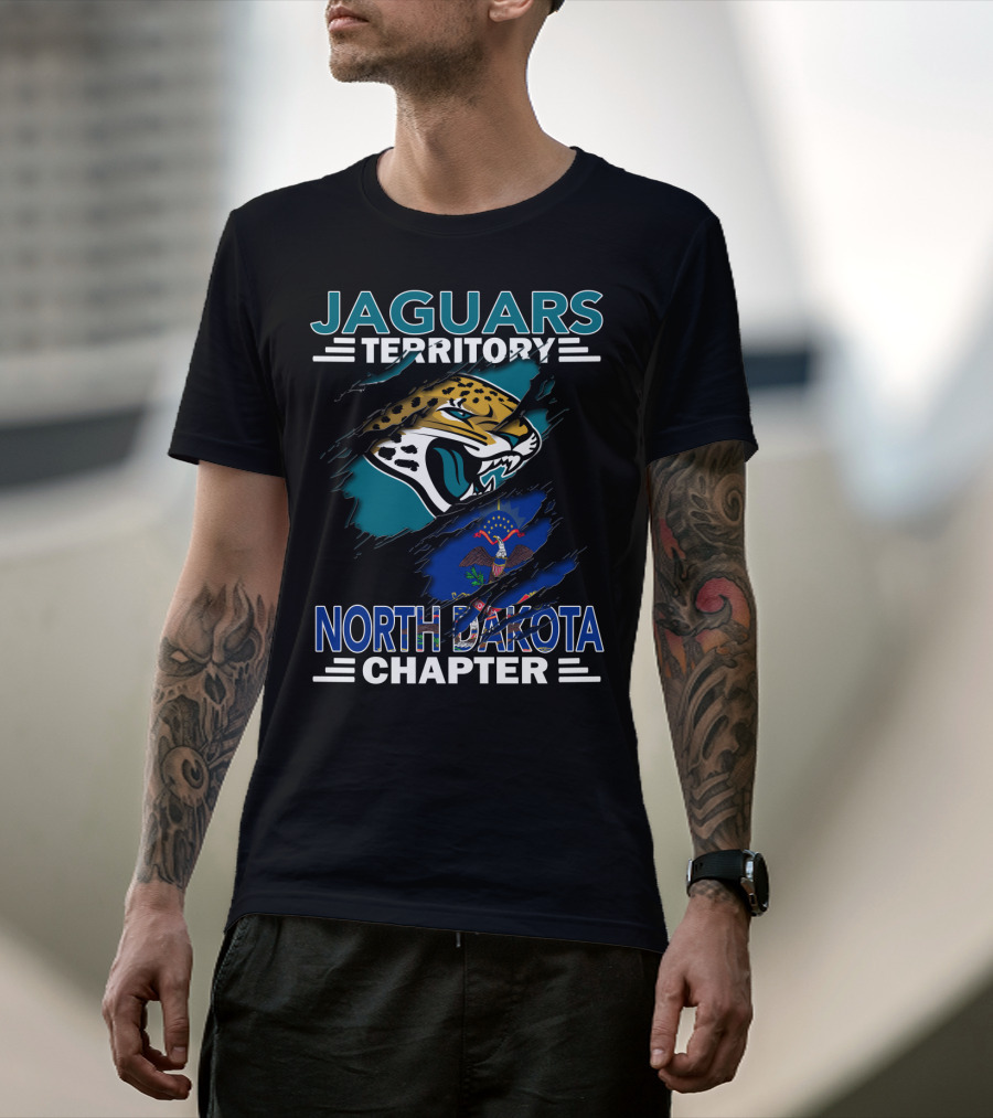 Jaguars Territory North Dakota Chapter Jaguars Logo And Flag T-Shirt