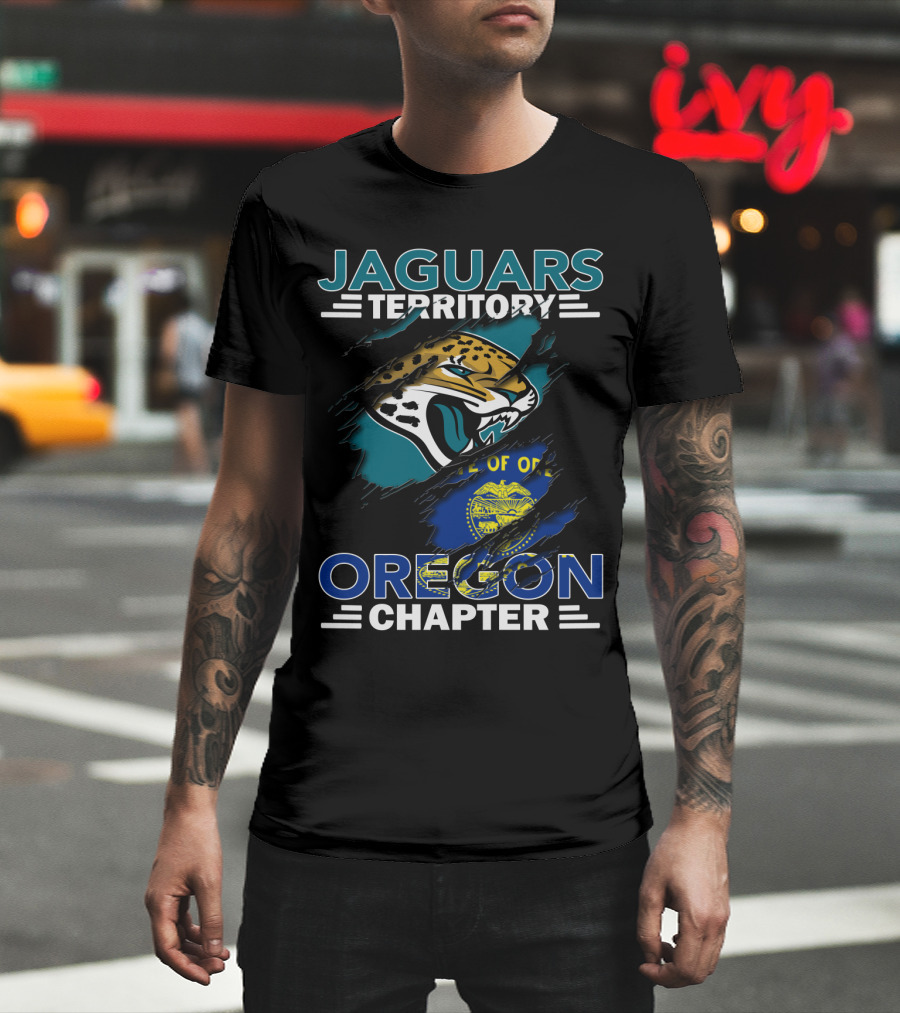 Jaguars Territory Oregon Chapter Official Seal And Fierce Mascot Integration T-Shirt