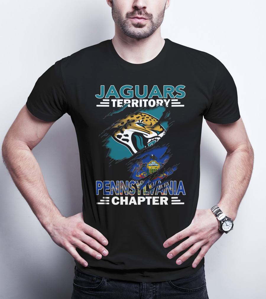Jaguars Territory Pennsylvania Chapter Jaguars Logo State Flag T-Shirt