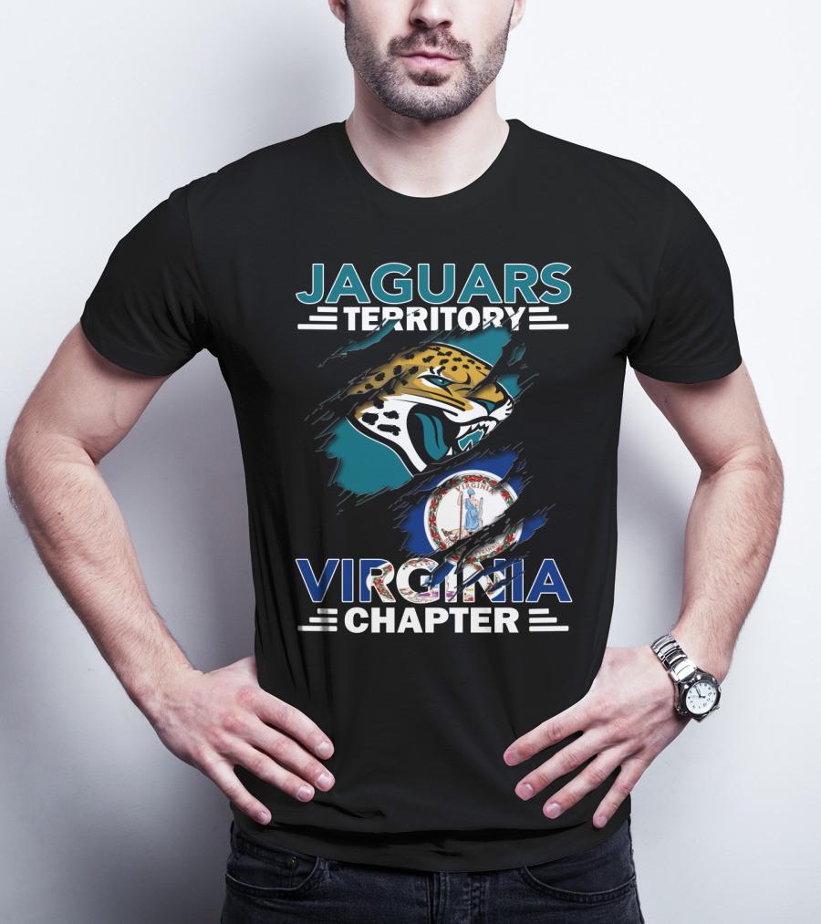 Jaguars Territory Virginia Chapter Logo With State Flag Elements T-Shirt
