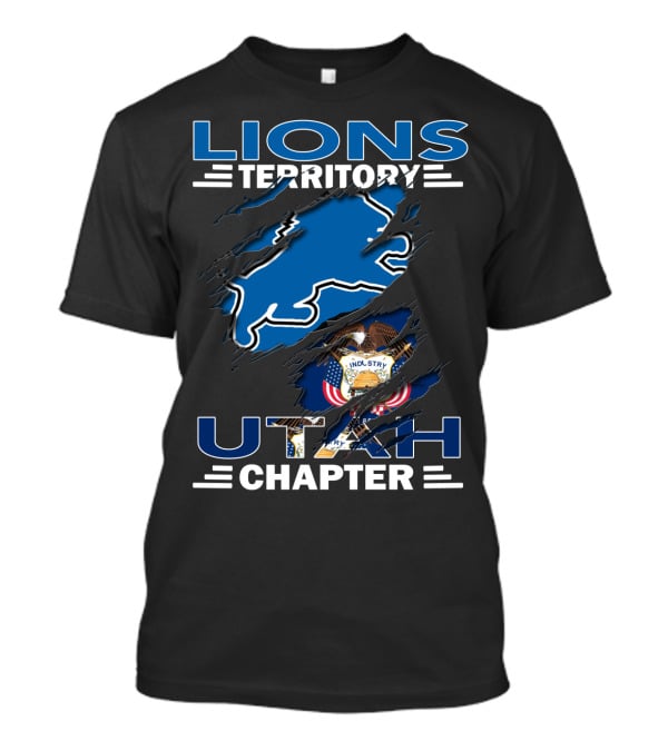 Lions Territory Utah Chapter State Flag Emblem T-Shirt