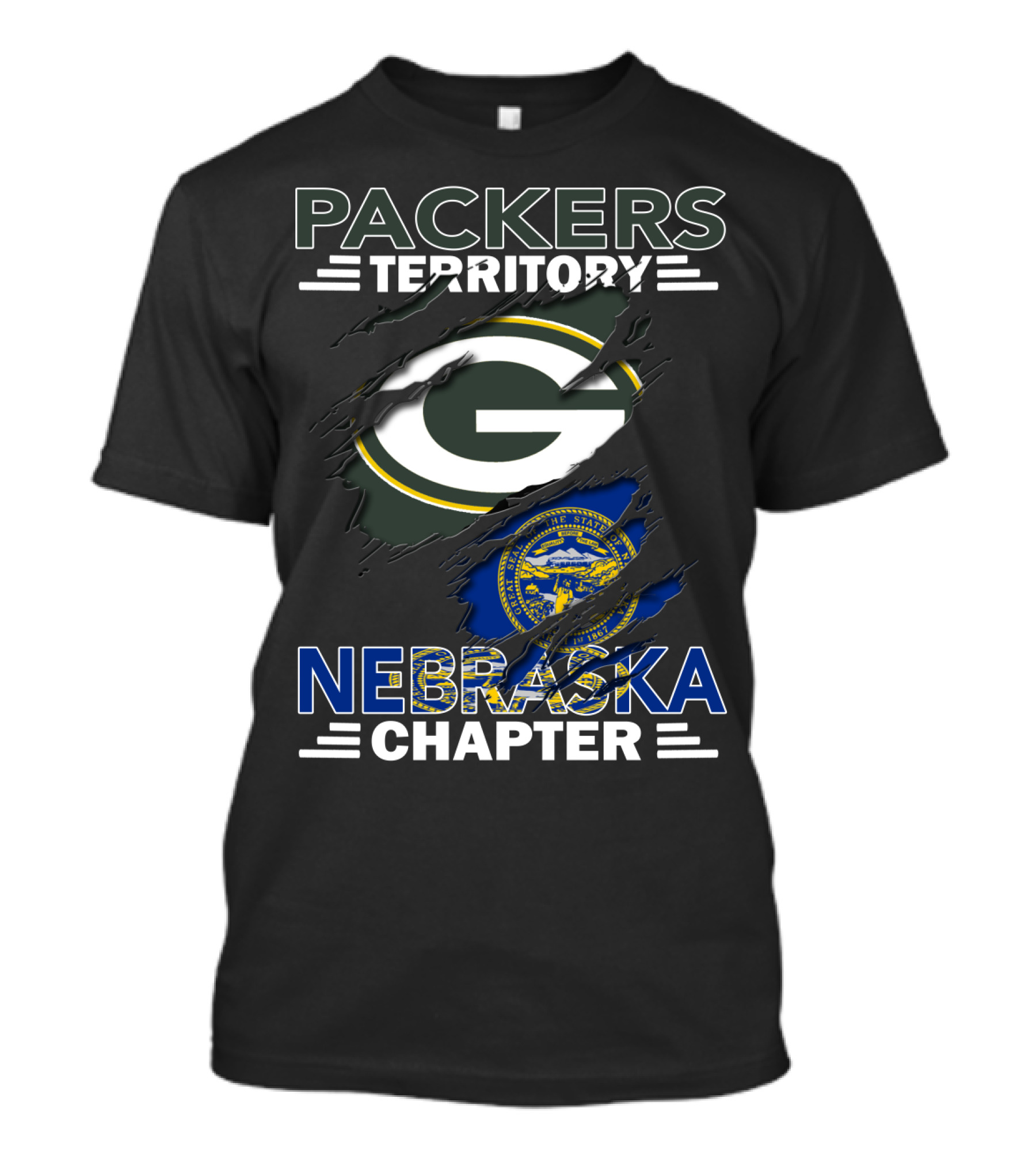 Packers Territory G Logo Nebraska Chapter State Seal T-Shirt