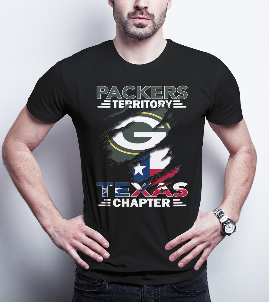 Packers Territory Texas Chapter Green Bay Icon And Lone Star T-Shirt