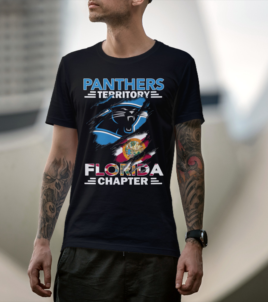 Panthers Territory Florida Chapter Logo With State Flag Elements T-Shirt