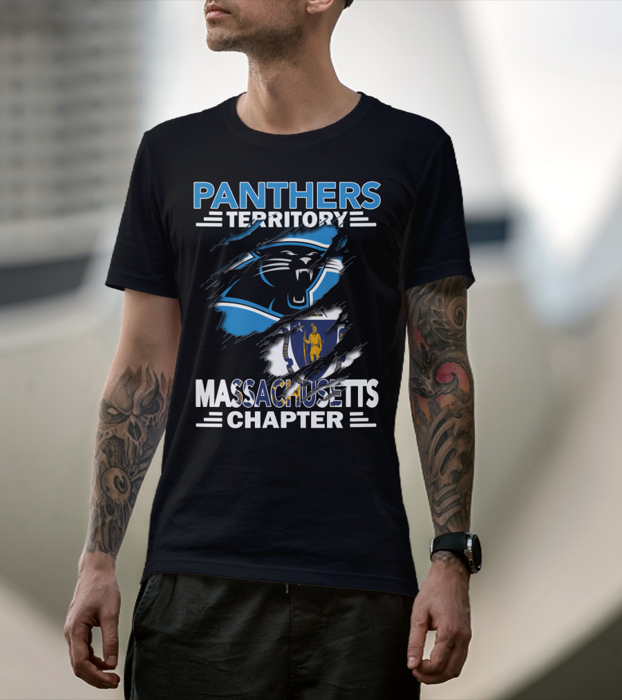 Panthers Territory Massachusetts Chapter NFL Fan Club Badge T-Shirt