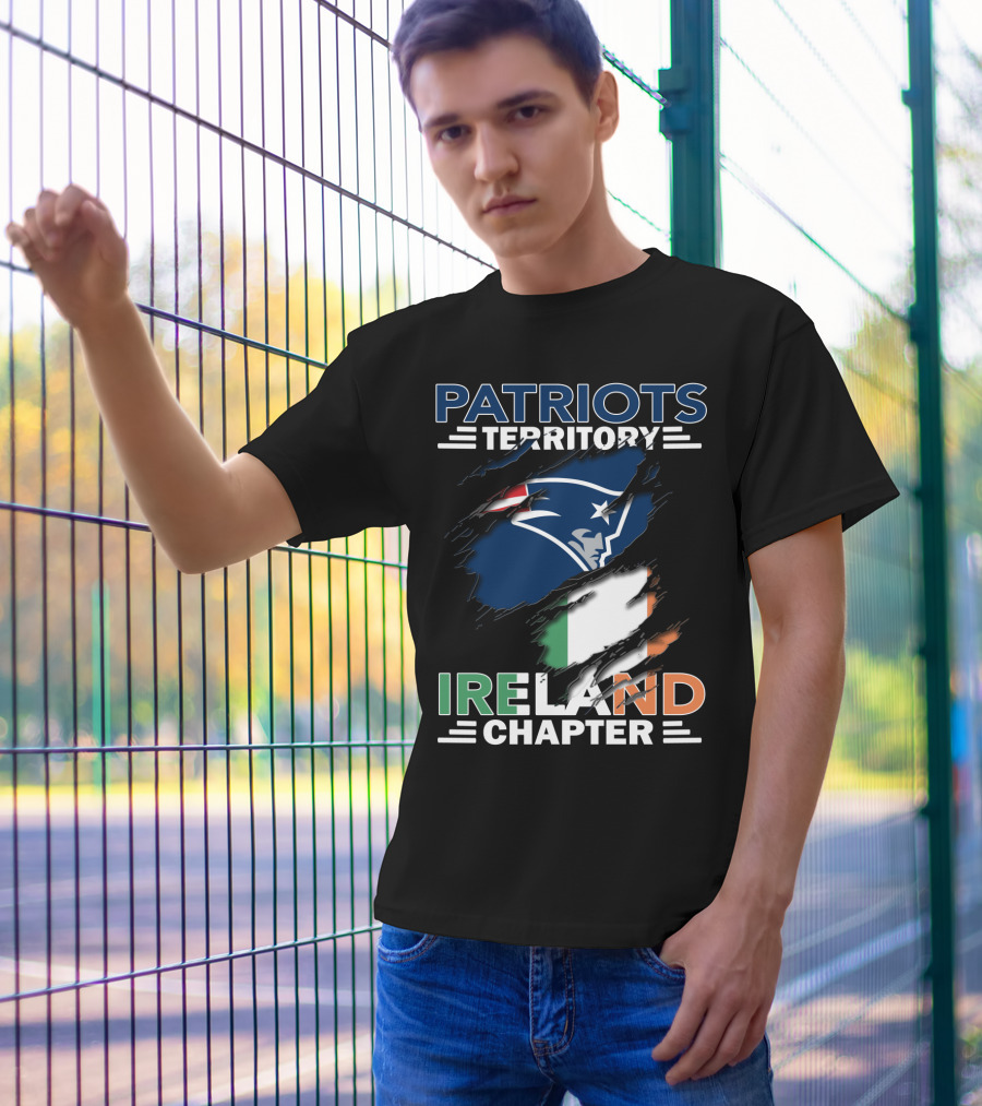 Patriots Territory Ireland Chapter New England Flag T-Shirt