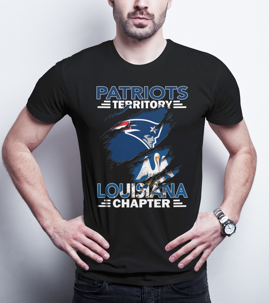 Patriots Territory Louisiana Chapter New England Patriots Louisiana State Fan Club T-Shirt