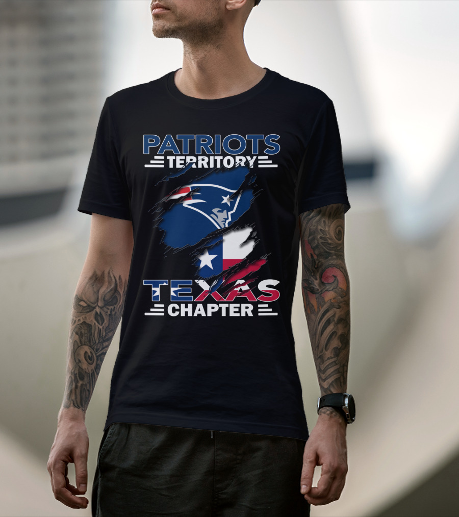 Patriots Territory Texas Chapter Ripped Flag T-Shirt