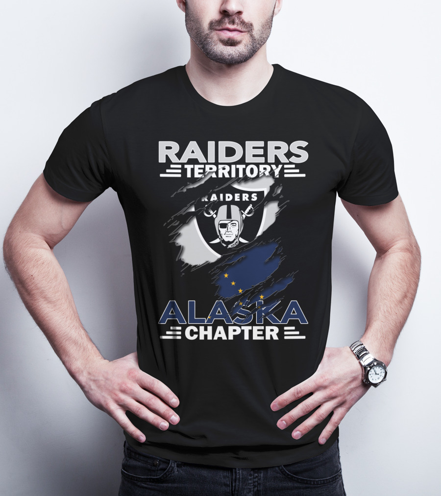 Raiders Territory Alaska Chapter Shield With Alaska Flag Integration T-Shirt