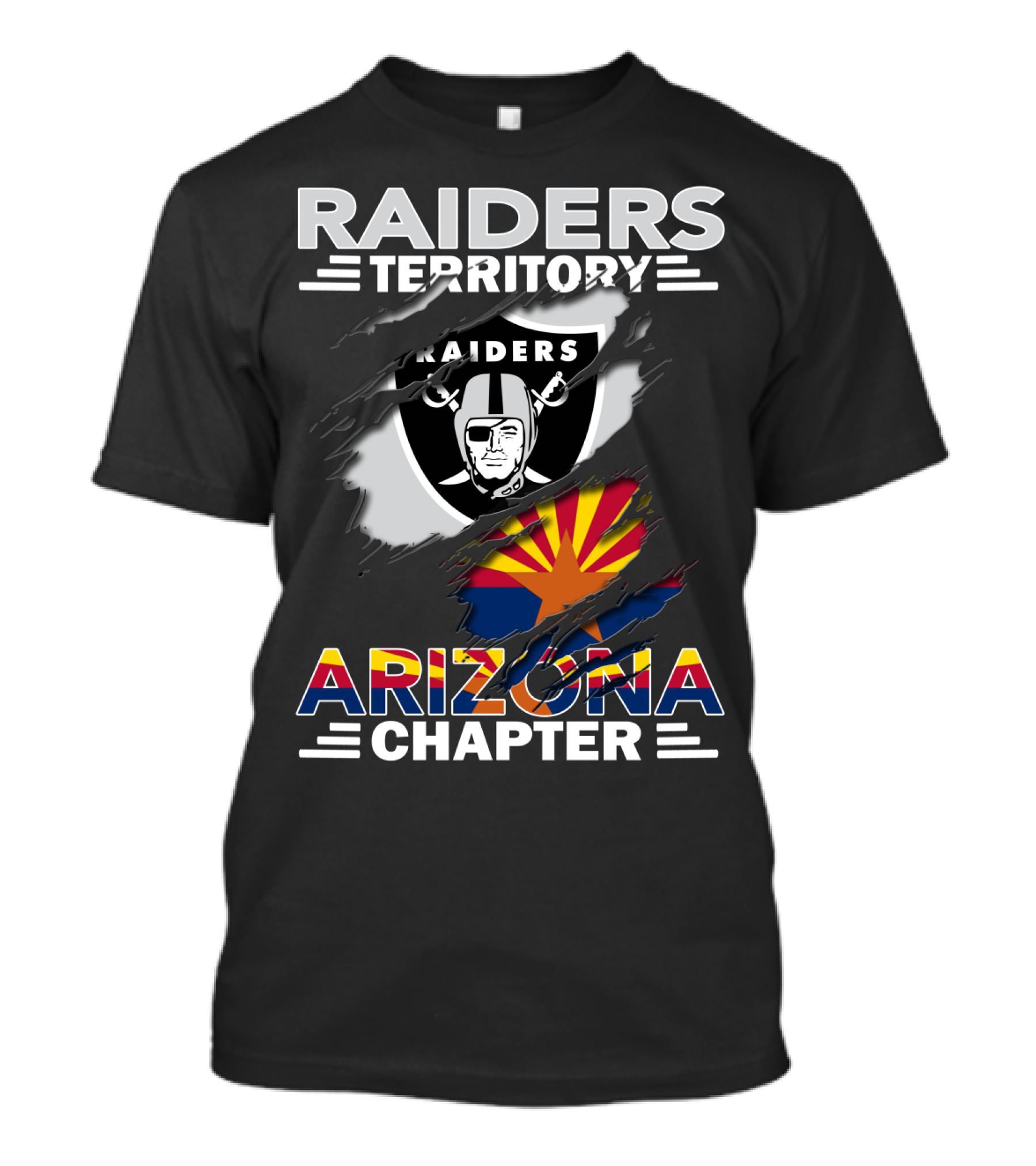 Raiders Territory Arizona Chapter Shield State Flag T-Shirt