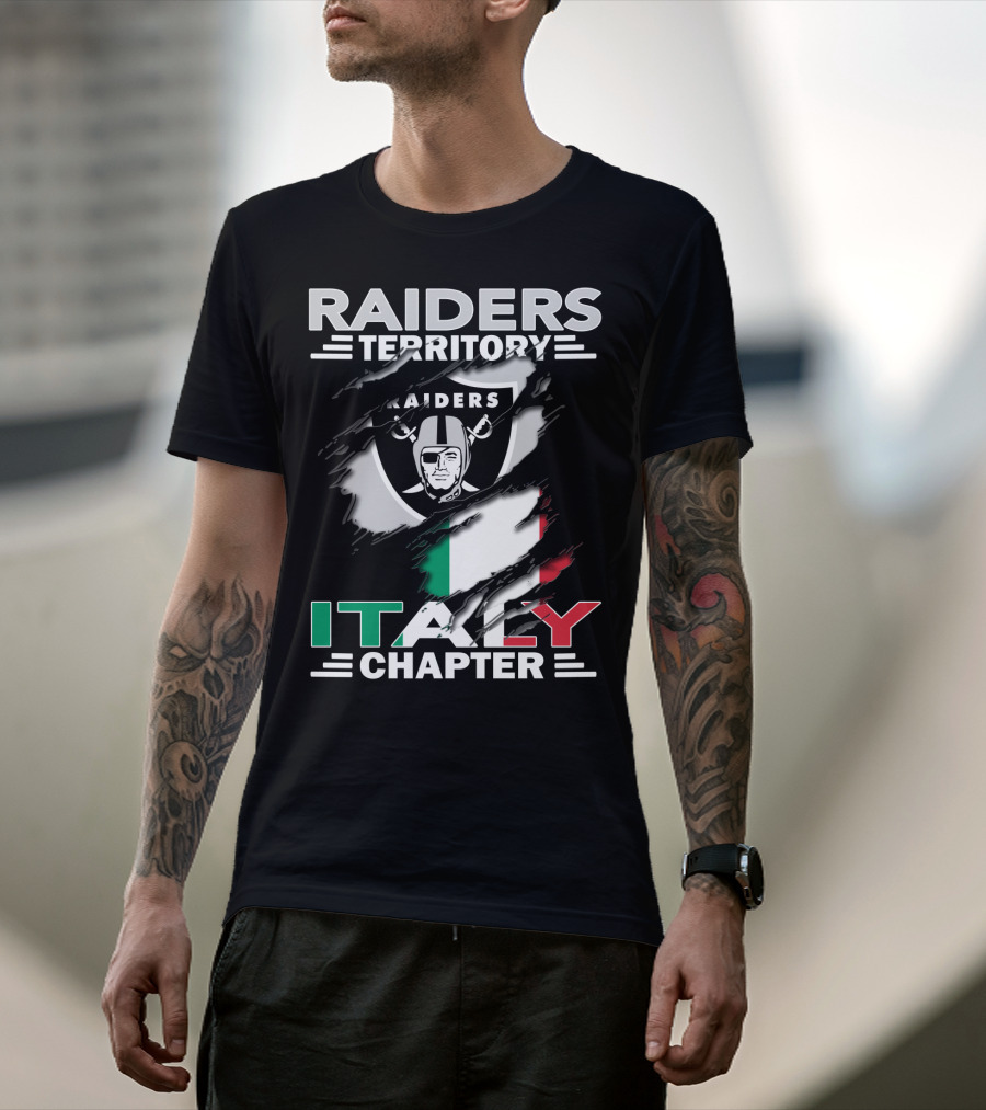 Raiders Territory Italy Chapter Flag Emblem T-Shirt