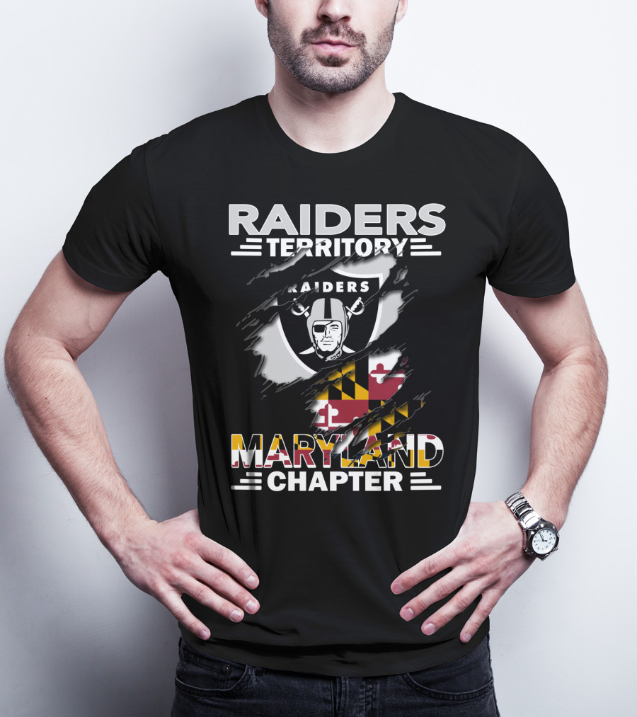 Raiders Territory Maryland Chapter Raiders Maryland Flag T-Shirt