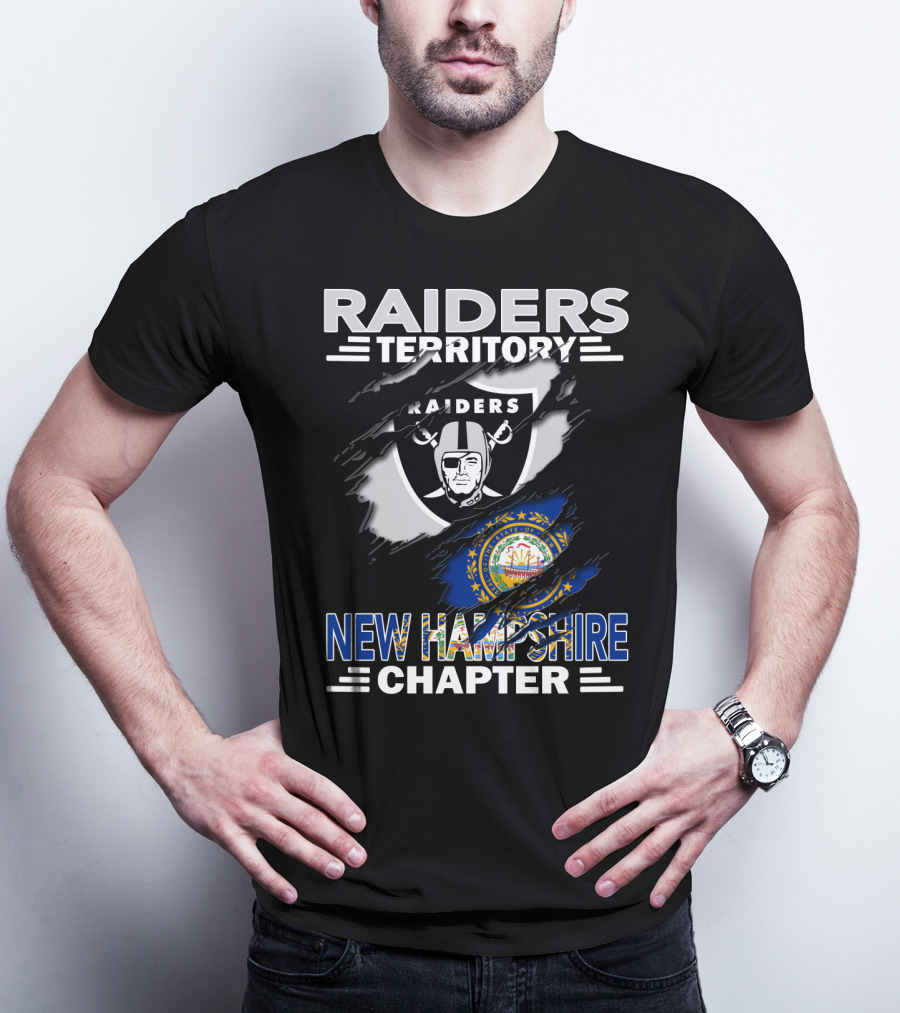 Raiders Territory New Hampshire Chapter Flag Emblem T-Shirt