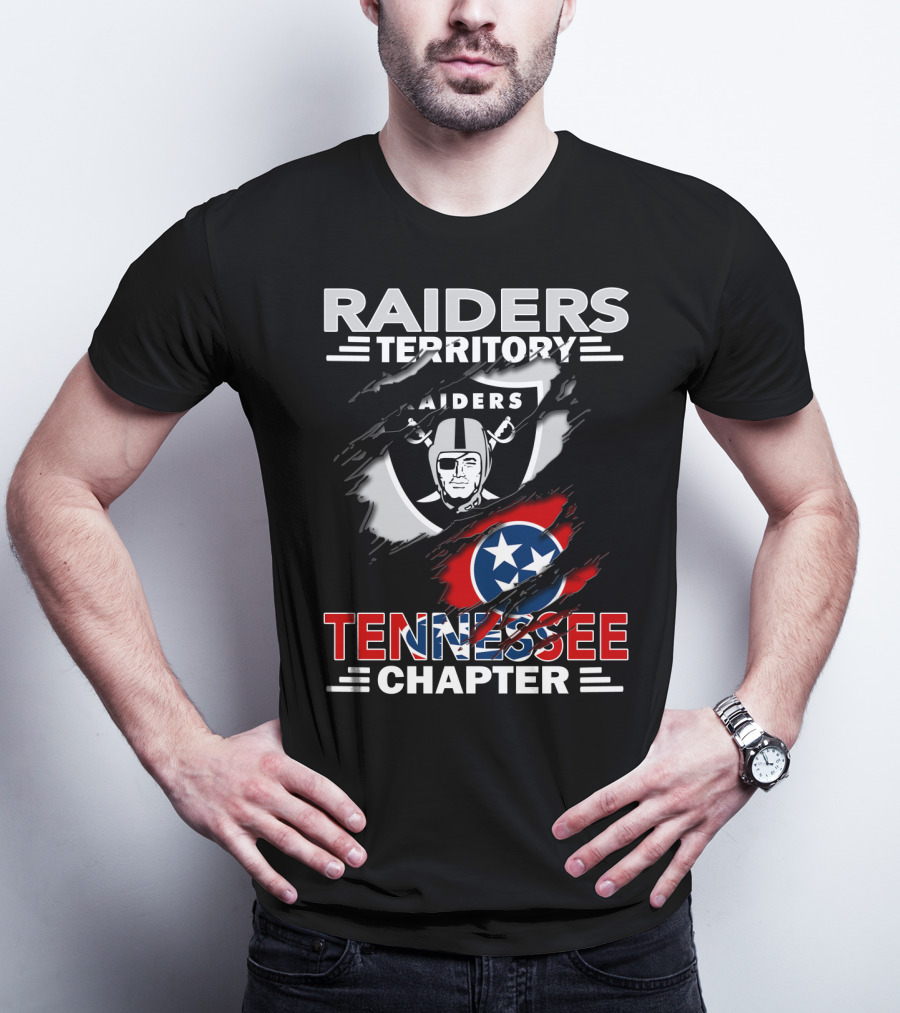 Raiders Territory Tennessee Chapter American Football Fan Emblem T-Shirt