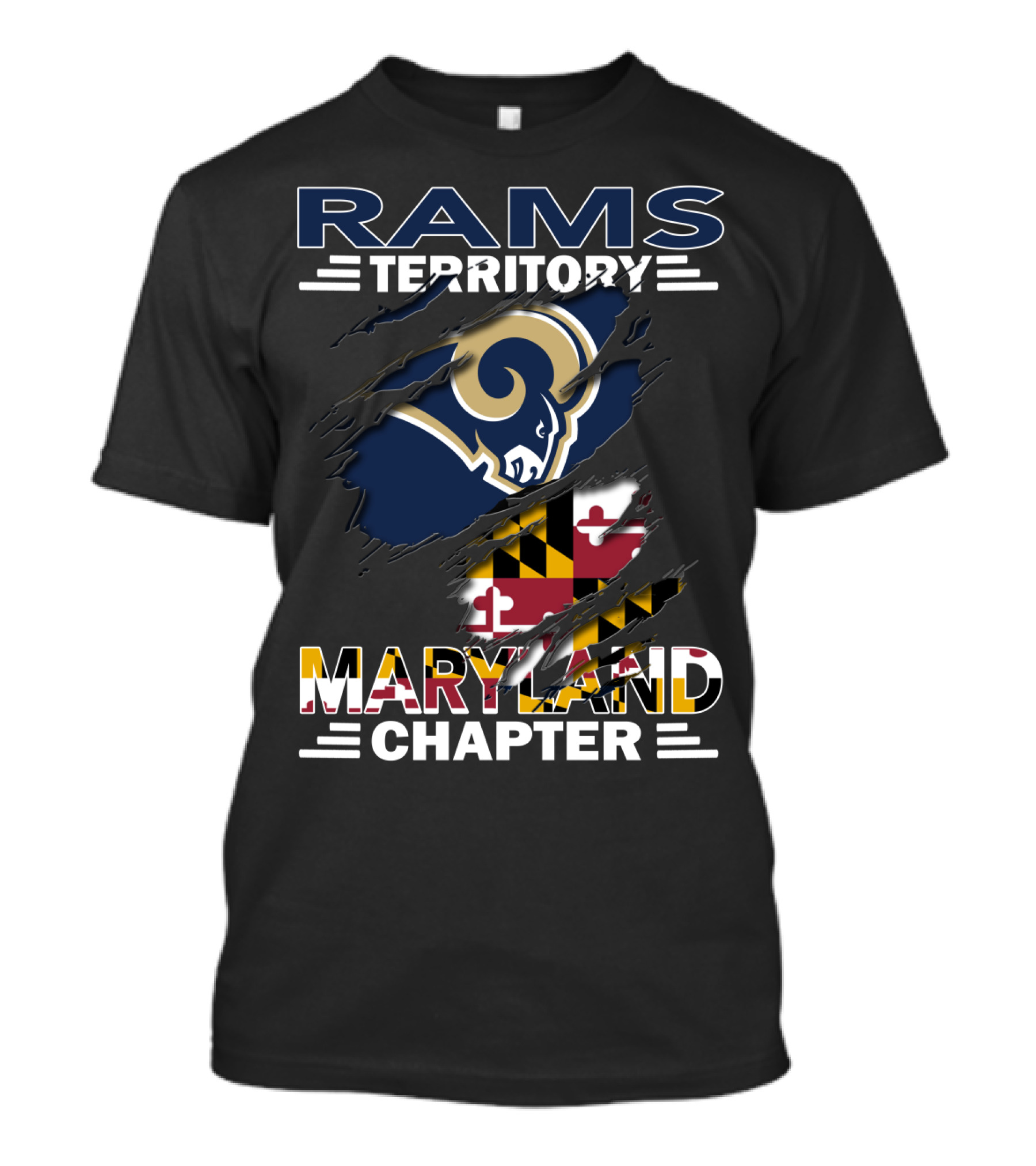 Rams Territory Maryland Chapter NFL Team Fan Club T-Shirt