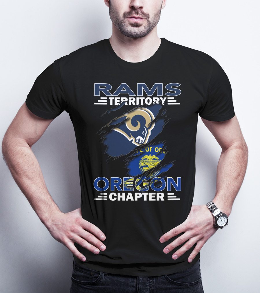 Rams Territory Oregon Chapter State Flag And Team T-Shirt