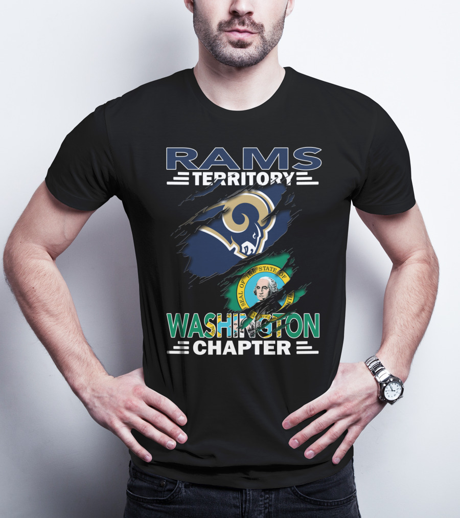 Rams Territory Washington Chapter Seal Of The State Of Washington And Rams T-Shirt