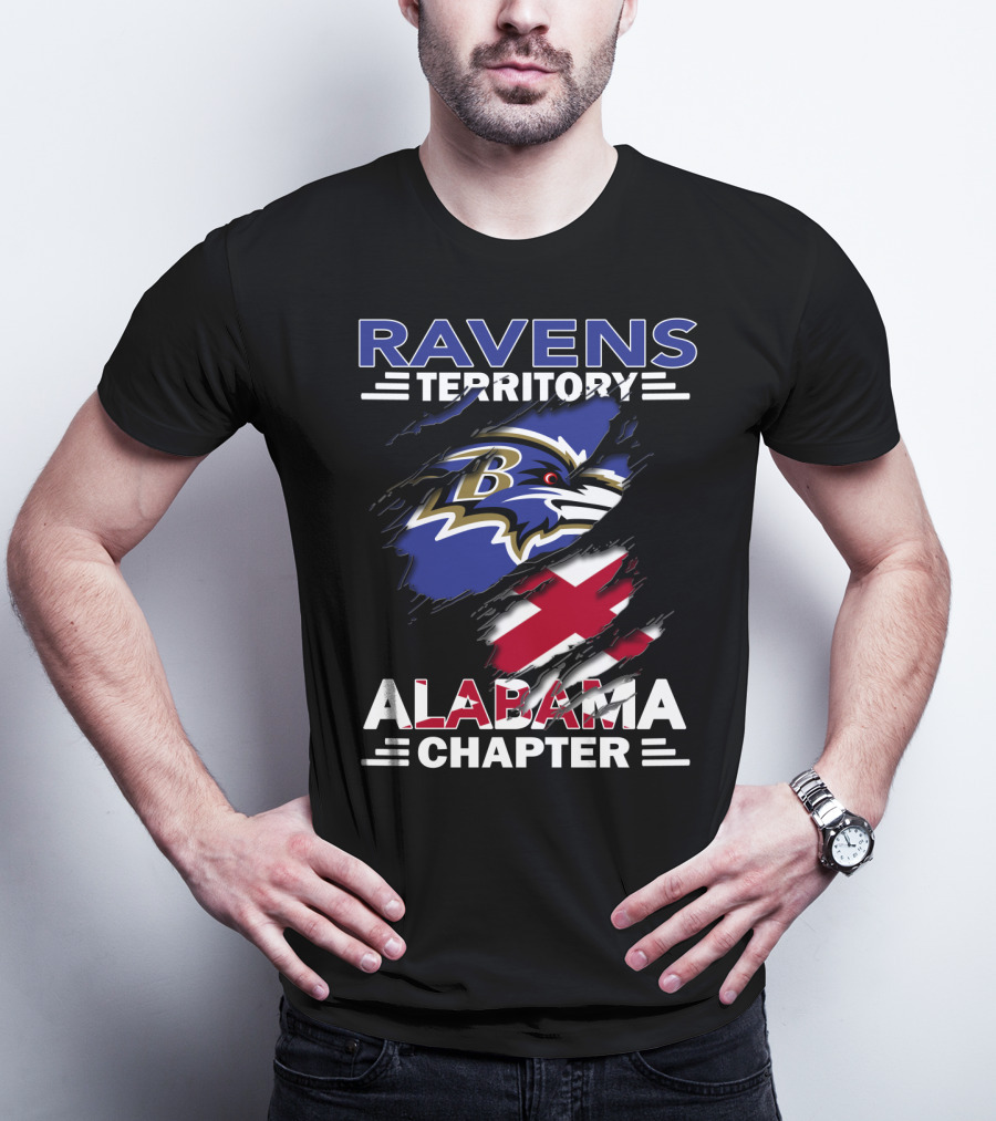 Ravens Territory Alabama Chapter NFL Football Fanbase T-Shirt