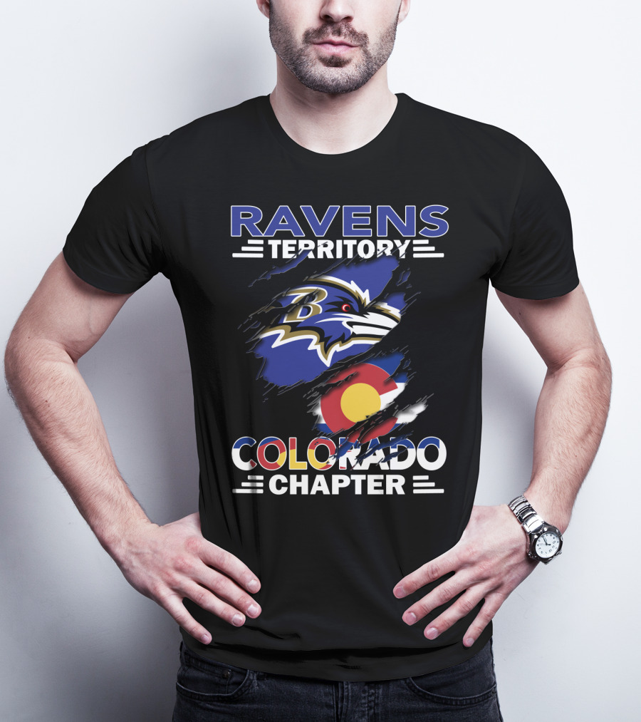 Ravens Territory Baltimore Logo Colorado Chapter T-Shirt