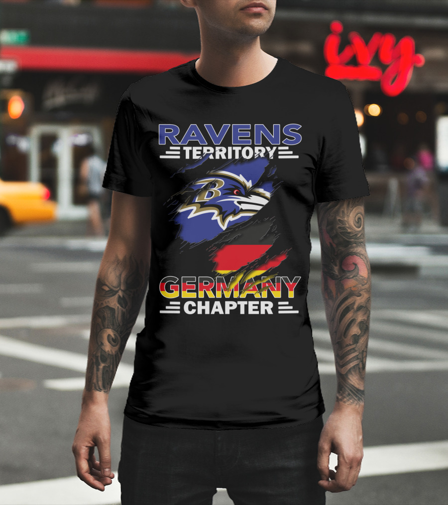 Ravens Territory Germany Chapter Baltimore Ravens Germany Flag T-Shirt