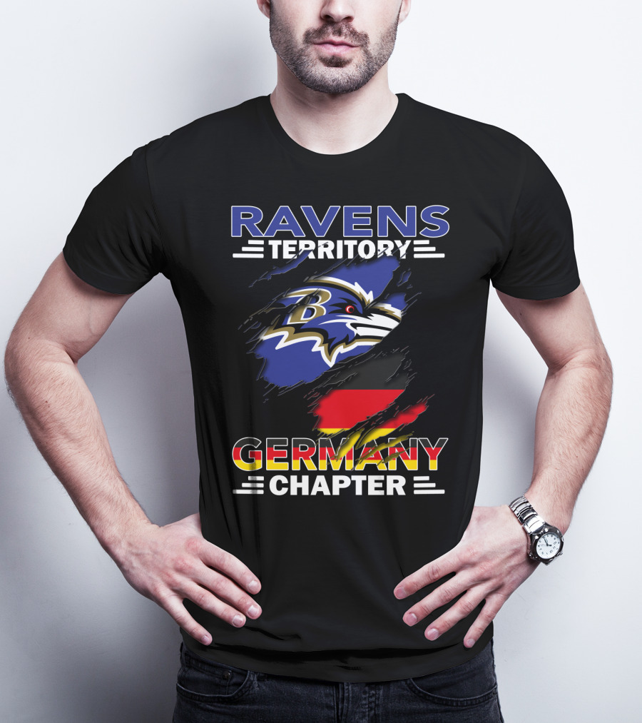 Ravens Territory Germany Chapter Baltimore Ravens Germany Flag T-Shirt