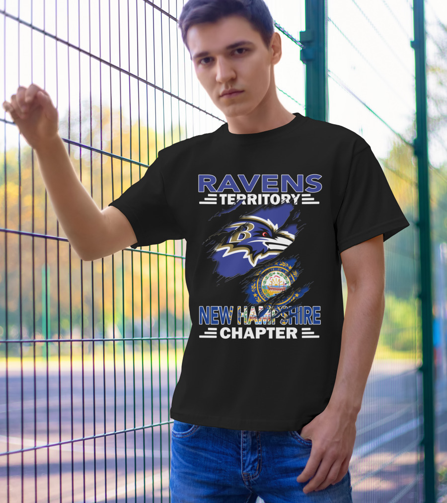 Ravens Territory New Hampshire Chapter Baltimore Ravens Nfl Fan Club T-Shirt