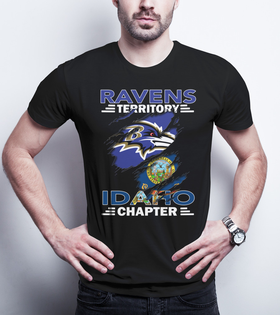 Ravens Territory Idaho Chapter Baltimore Ravens State Seal T-Shirt