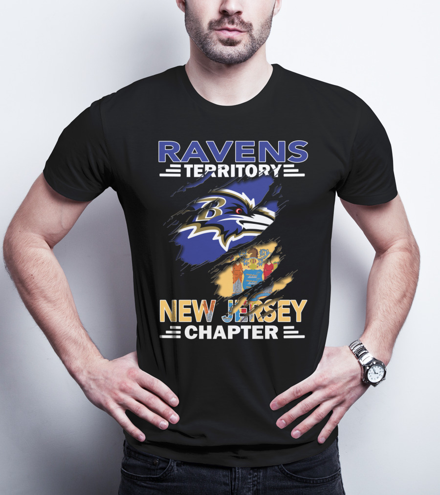 Ravens Territory New Jersey Chapter NFL Fan Community Cleaved T-Shirt