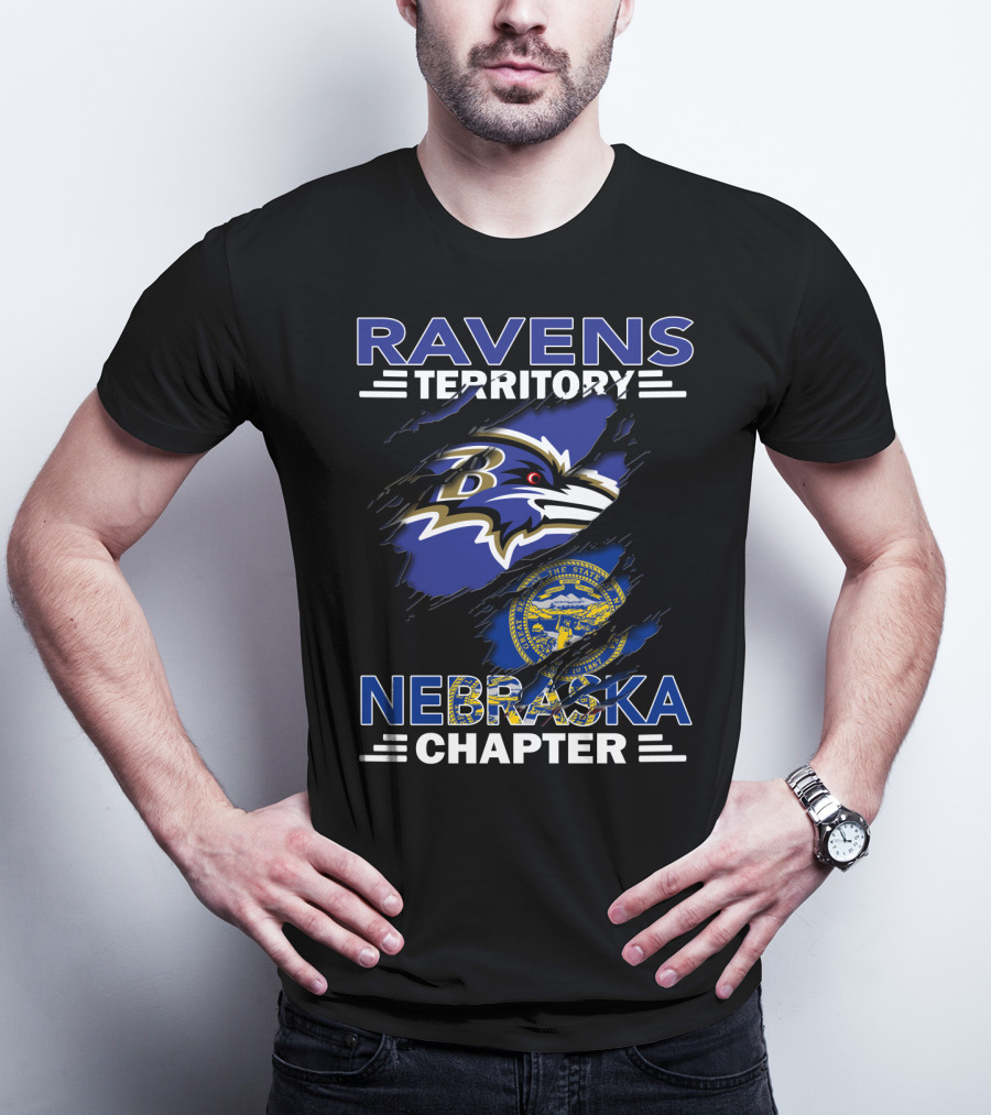 Ravens Territory Nebraska Chapter Baltimore Ravens Fan Group T-Shirt