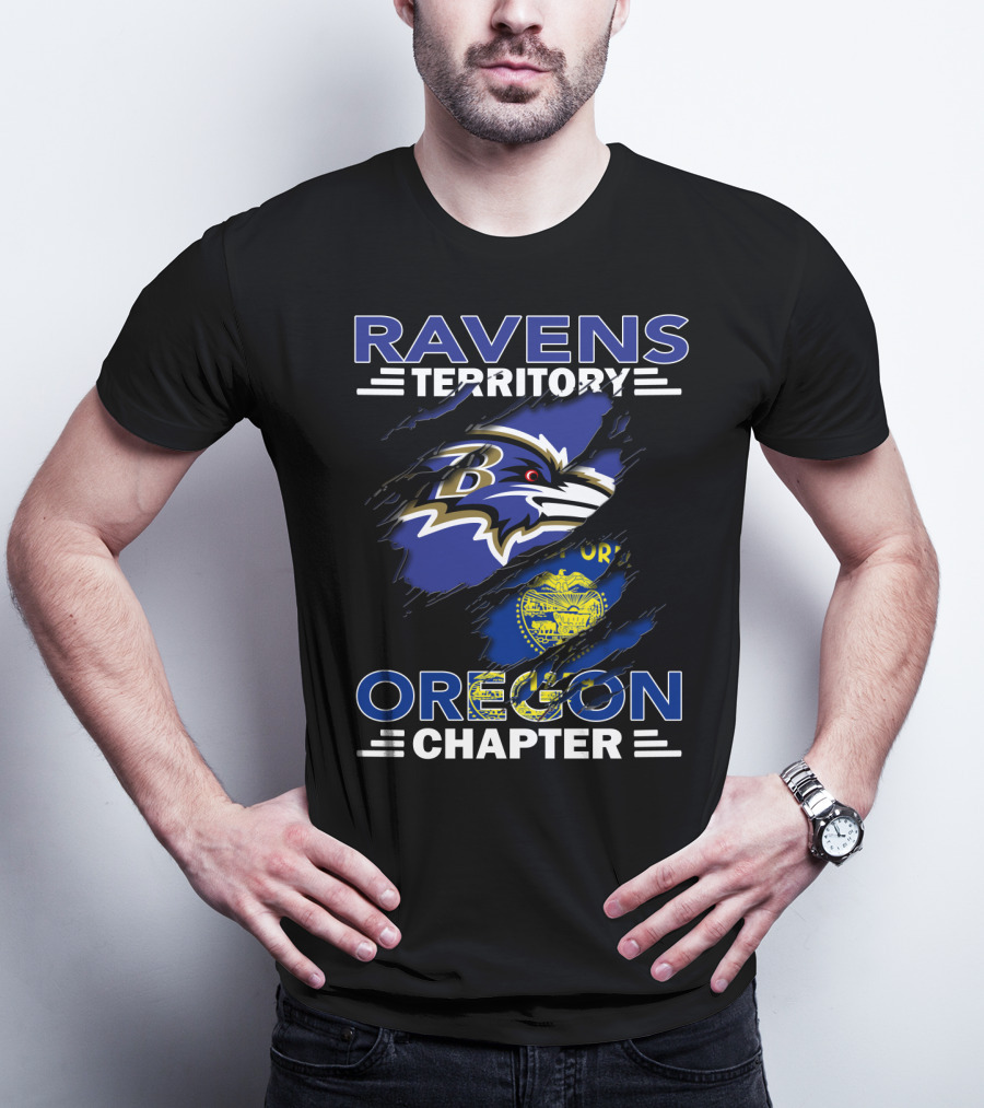 Ravens Territory Oregon Chapter Baltimore Ravens Fan Club T-Shirt