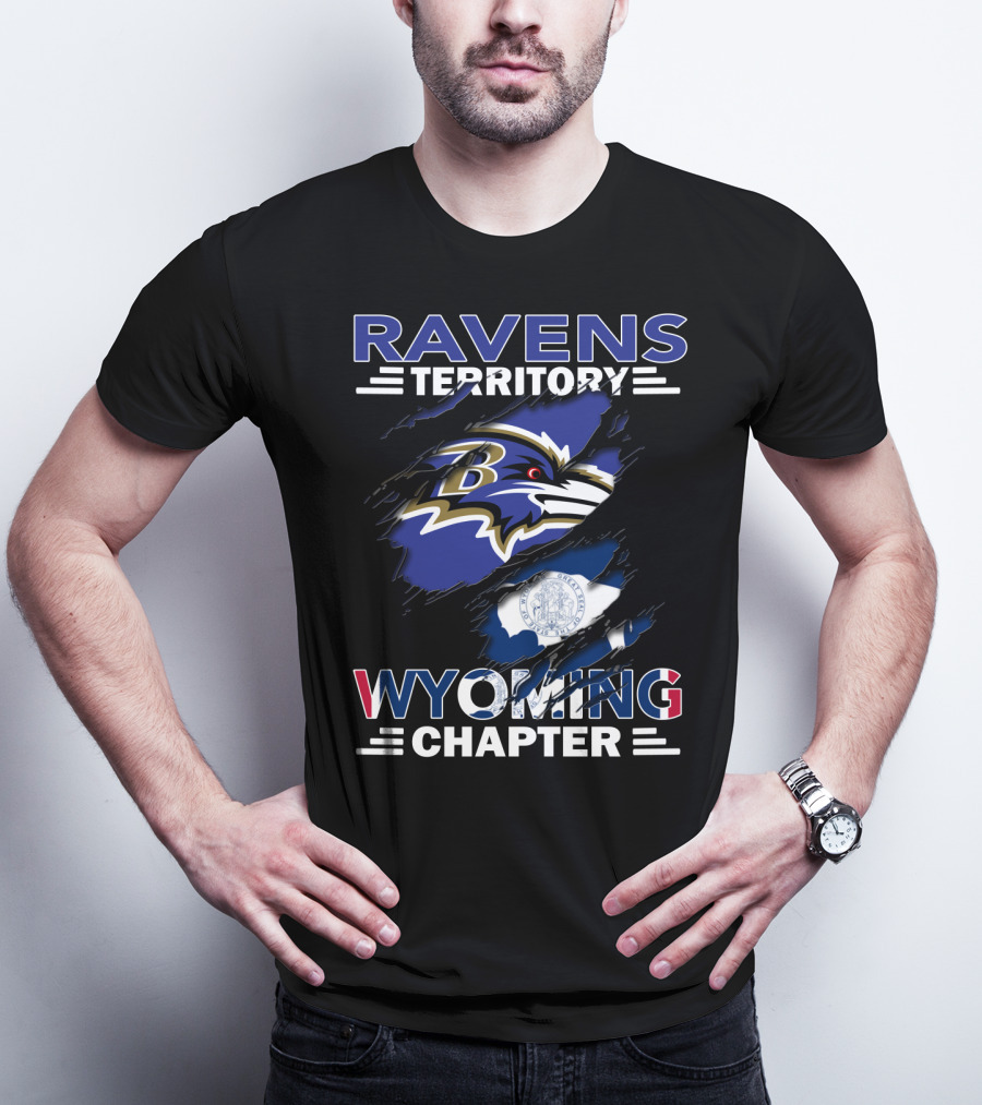 Ravens Territory Wyoming Chapter NFL Football Fan T-Shirt