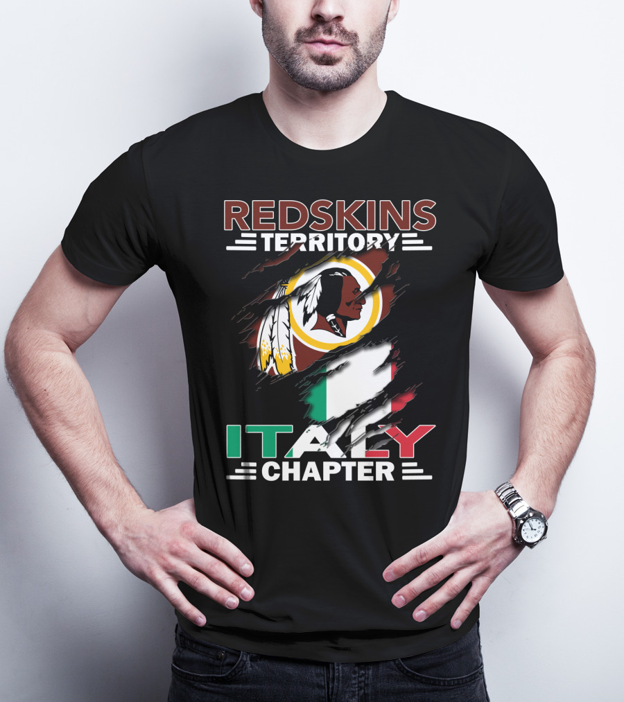 Redskins Territory Italy Chapter Flag T-Shirt