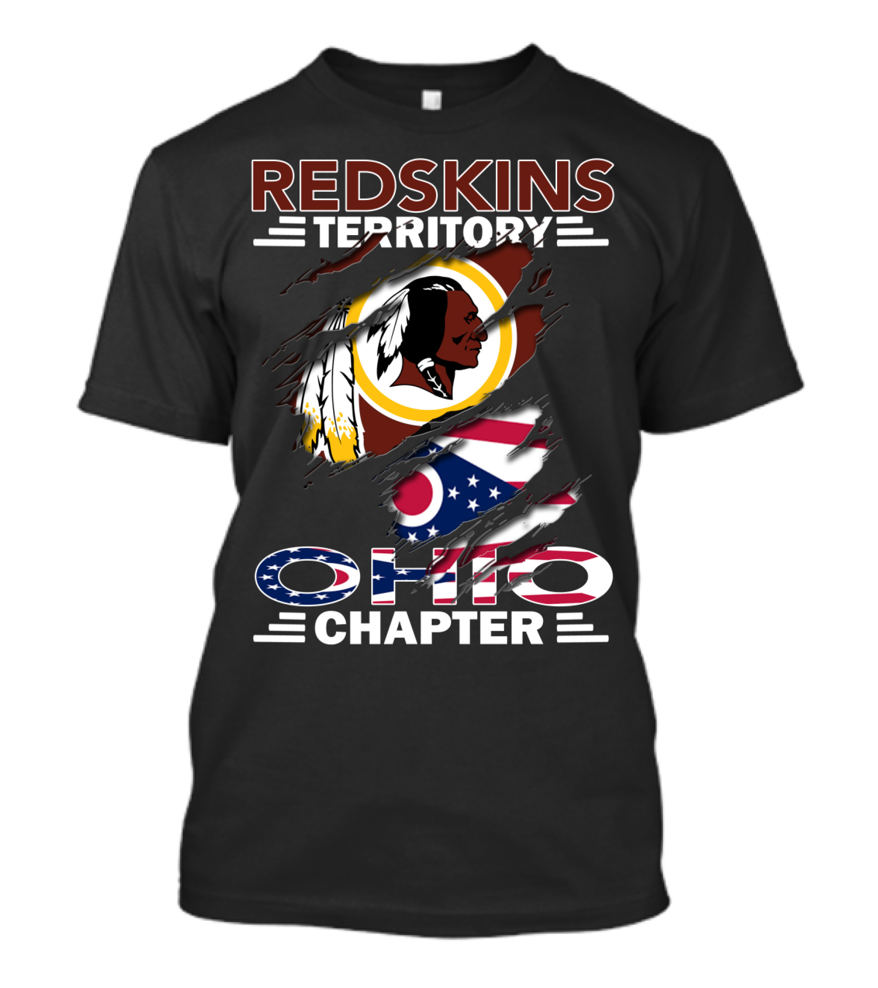 Redskins Territory Ohio Chapter Football Fan Club T-Shirt