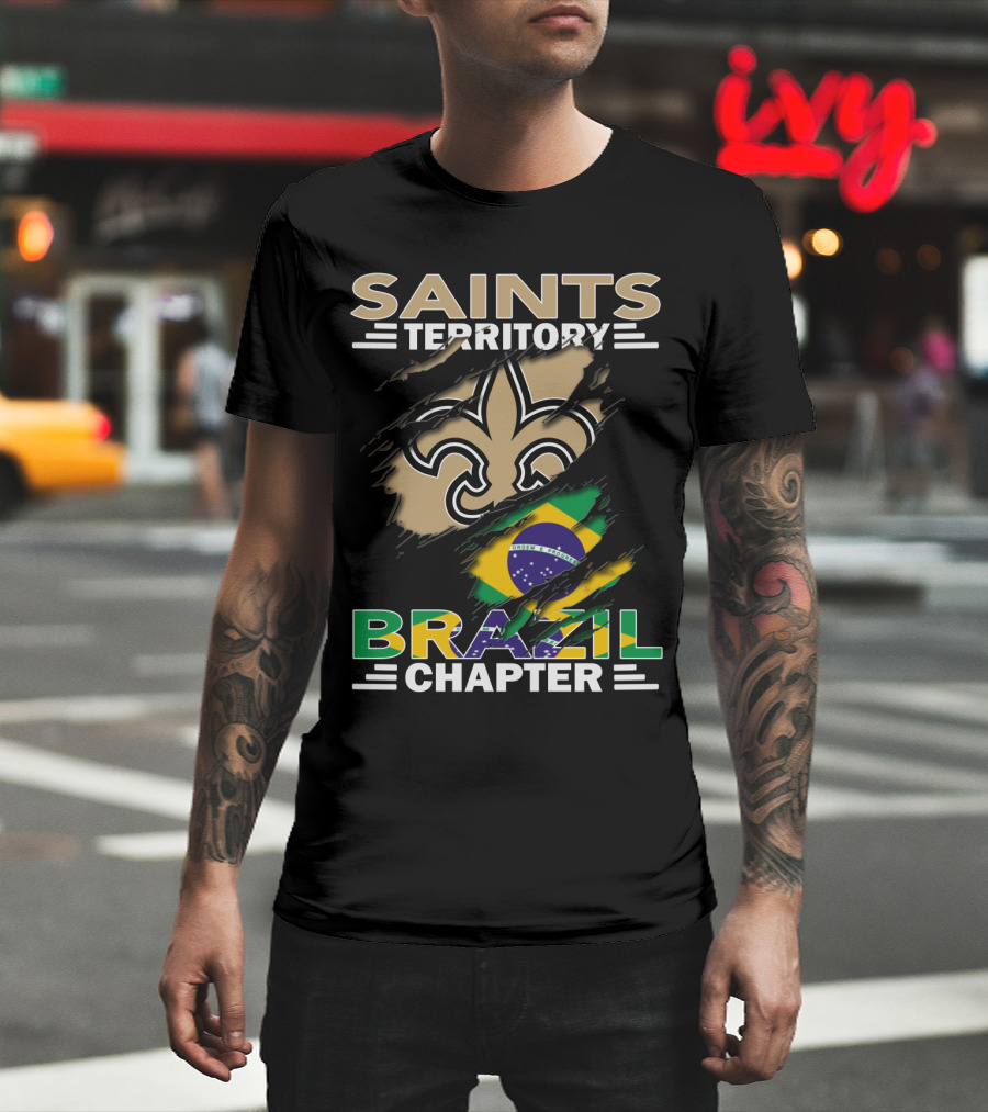 SAINTS TERRITORY BRAZIL CHAPTER FLEUR-DE-LIS FLAG T-Shirt