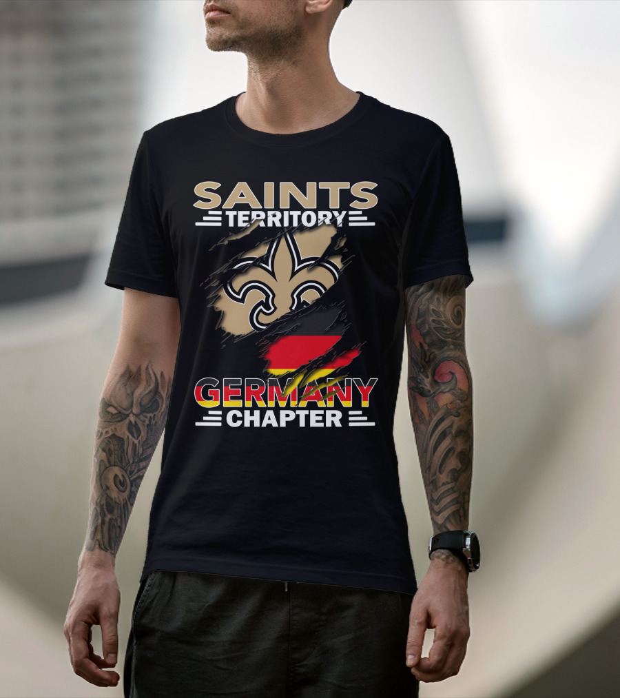 SAINTS TERRITORY GERMANY CHAPTER FLAG FLEUR-DE-LIS T-Shirt