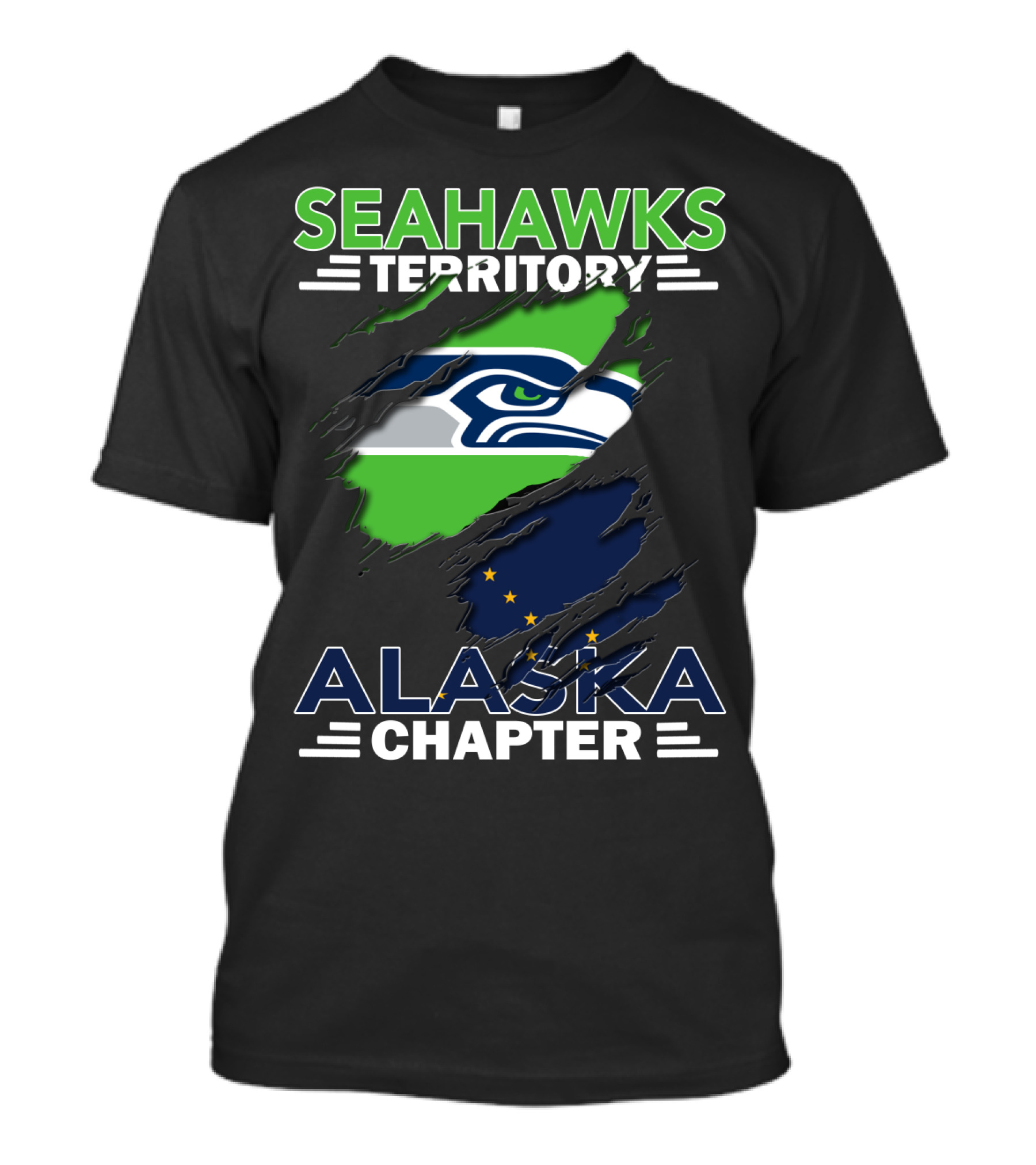 Seahawks Territory Alaska Chapter Flag T-Shirt
