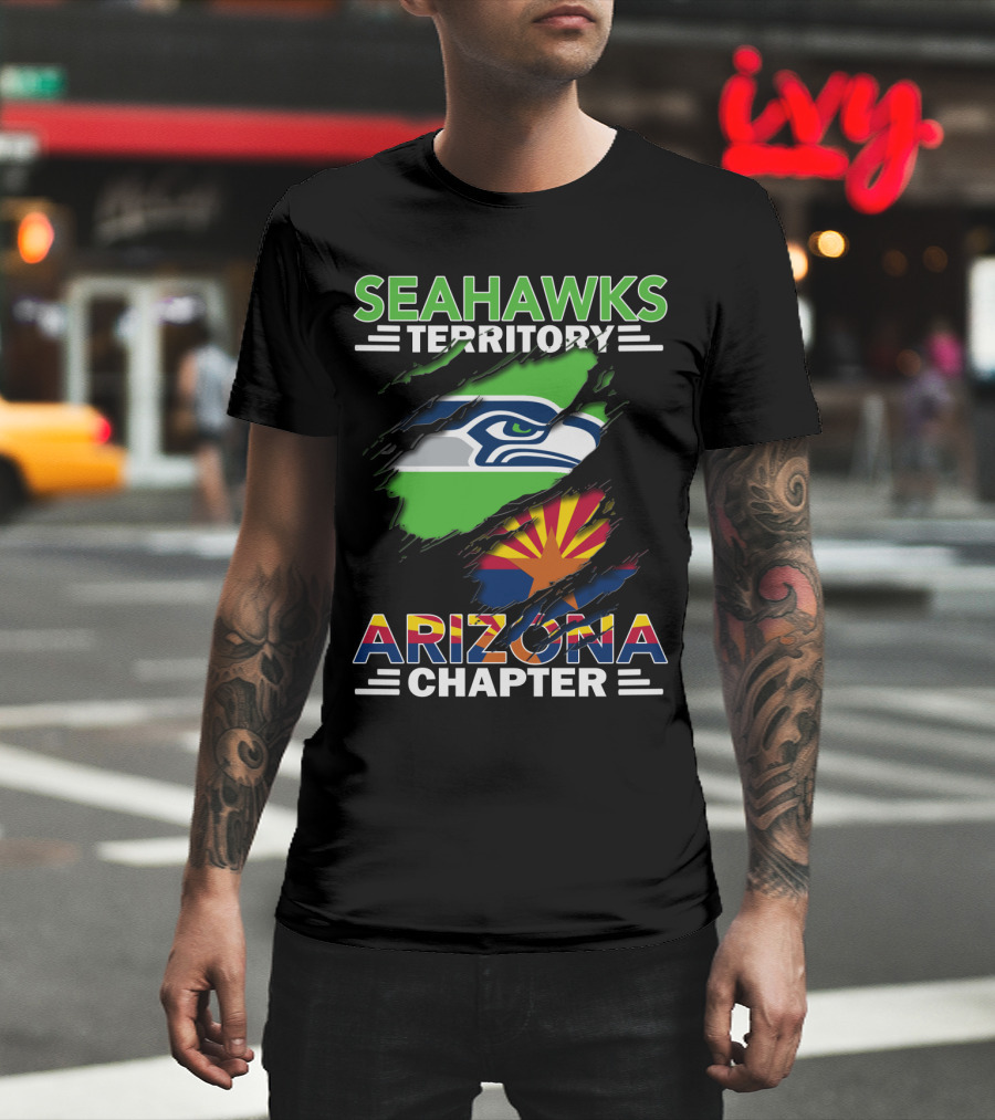 Seahawks Territory Arizona Chapter Flag T-Shirt